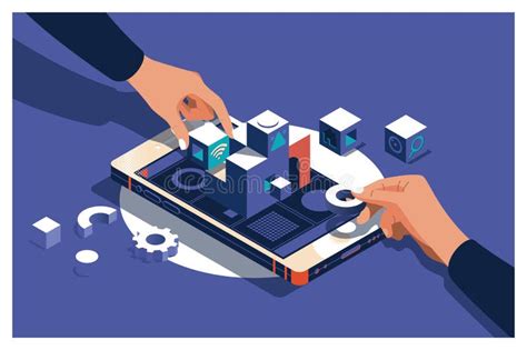 Designer Building Website Ux App Development Isometric Illustration