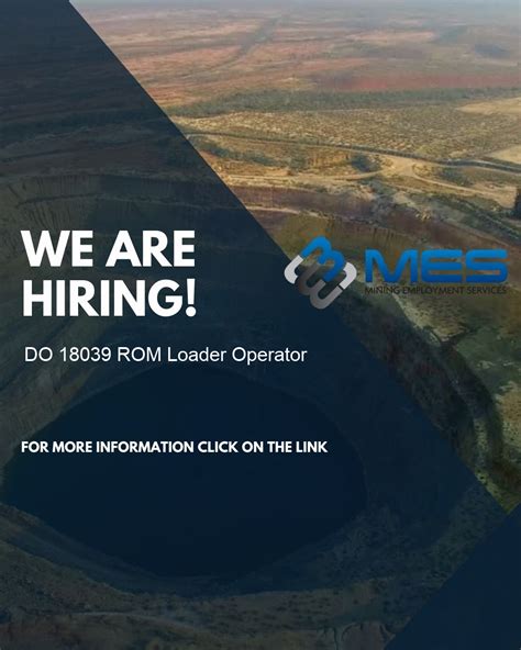 Do 18039 Rom Loader Operator Mining Employment Services