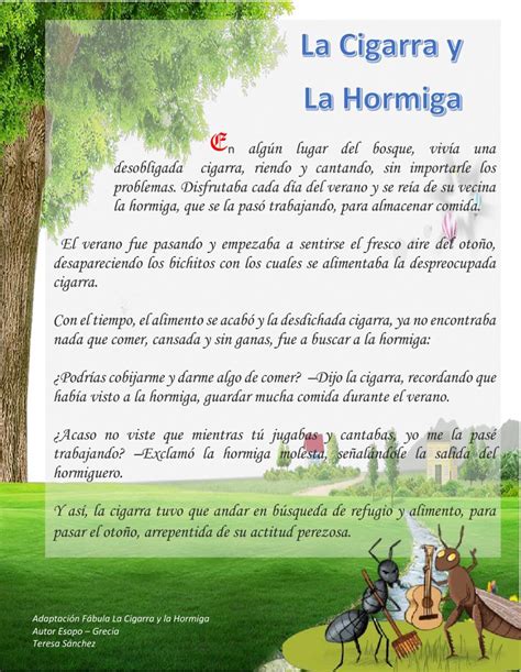 La Cigarra Y La Hormiga Artofit