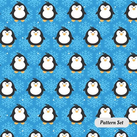 Premium Vector Penguin Pattern Design Decoration