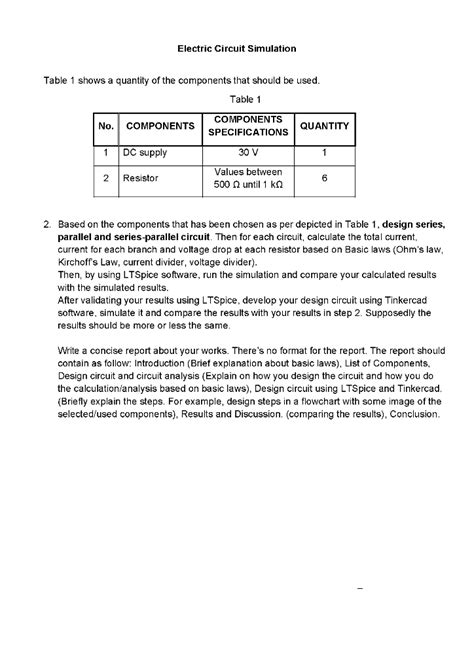 Solved Electric Circuit Simulation Table Shows A Quantity Chegg Com
