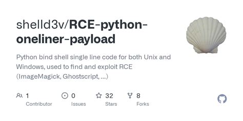GitHub Shelld3v RCE Python Oneliner Payload Python Bind Shell Single