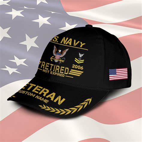 Us Navy E 5 Red Classic Cap Proud Us Veteran