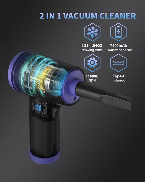 Clevast Aire Comprimido Plumero Eléctrico De 3 Engranajes 110000 Rpm 3