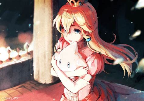 Princess Peach And Luma插画师ellanotte的桃花公主插画图片 Bobopic