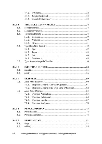 Buku Pemrograman Dasar Menggunakan Bahasa Pemrograman