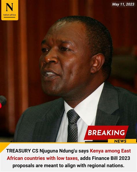 Africa Updates On Twitter RT NationAfrica TREASURY CS Njuguna