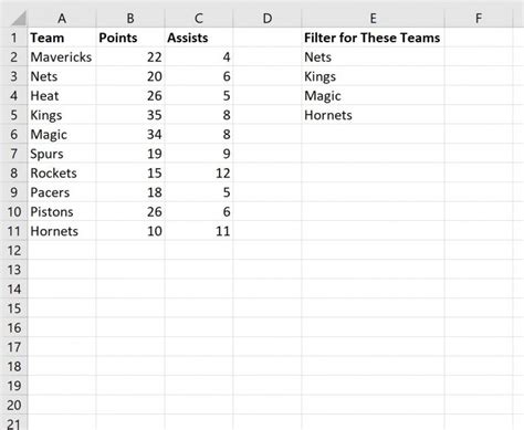How To Filter By List Of Values In Excel