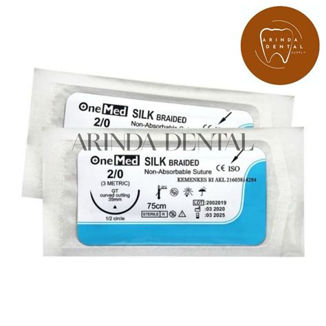 Jual Onemed Dental Suture Non Absorbable Silk Braided Benang Jahit