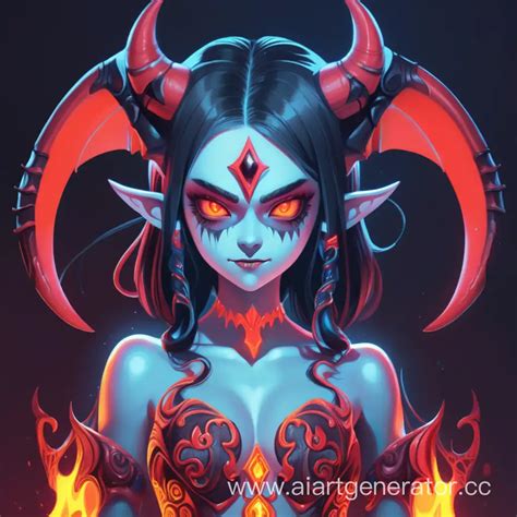 Bright Girl Demon Ethereal Spirit In Radiant Form Ai Art Generator