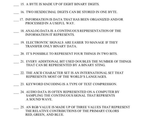 Solved COMPUTER SCIENCE ILLUMINATED NAME TRUE FALSE 1 Chegg Com