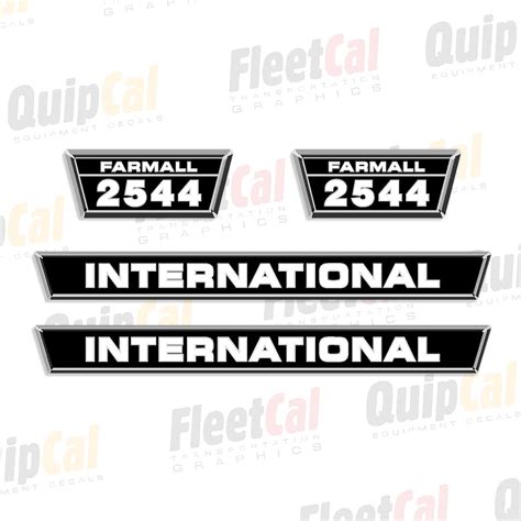 International Farmall 2544 Industrial Tractor Marking Decal Set Truck