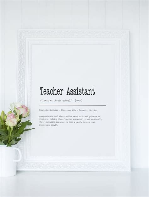 Editable School Teacher Assistant Poster L Printable Teacher Assistant