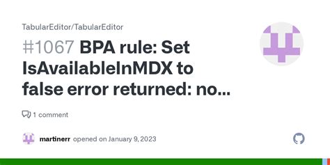 bpa rule set isavailableinmdx to false error returned no attribute hierarchy enabled · issue
