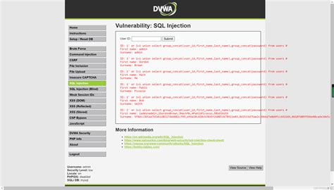 数据库——sql注入攻击实验任务一sql 注入攻击 1 Dvwa 环境配置 Dvwadamn Vulnerable W Csdn博客