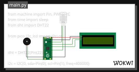 Dht22 With Buzzer And Lcd162 Pi Pico Wokwi Esp32 Stm32 Arduino