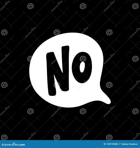 No Word Text On Talk Shape Vector Illustration Speech Bubble Stock