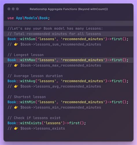 Eloquent Trick Relationship Aggregate Functions Beyond Withcount Nikhil Hirpara