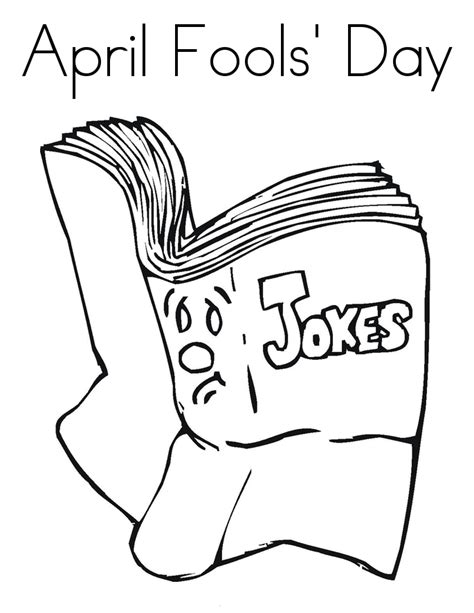 April Fools Day Coloring Sheets