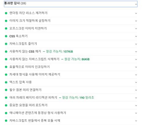 워드프레스 홈페이지 로딩 속도 측정 최적화