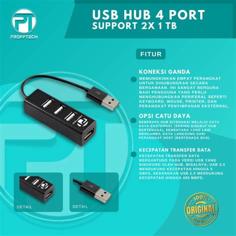 Usb Hub 4 Port Usb 20 Profftech Profftech