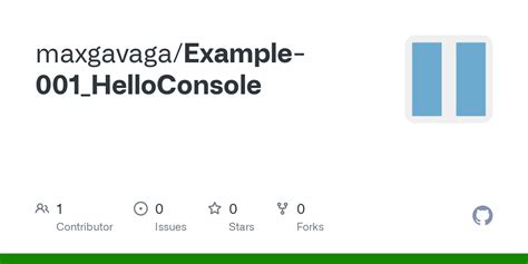 GitHub Maxgavaga Example HelloConsole