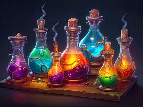 Fantasy Potion Illustration In Casual Game Style Stock Illustration