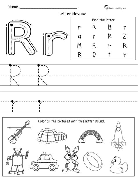 Letter R Worksheet For Preschool