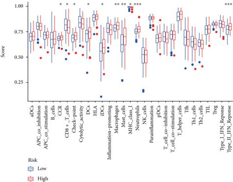 A Immune Infiltration Analysis Of The High And Low Risk Groups In