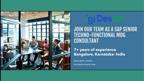 Sap Senior Techno Functional Mdg Consultant