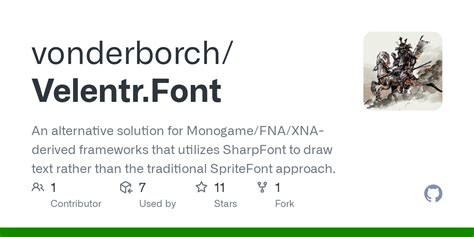 GitHub Vonderborch Velentr Font An Alternative Solution For Monogame