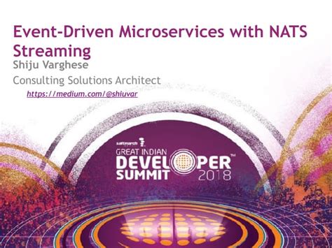 Event Driven Microservices With Nats Streaming Pdf
