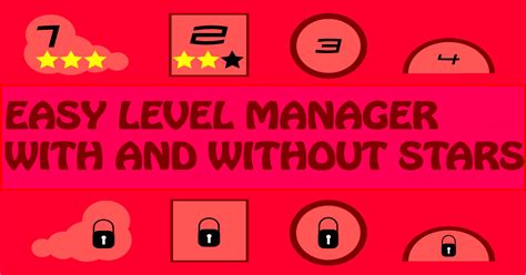 Easy Level Manager With And Without Stars Gui Tools Unity Asset Store