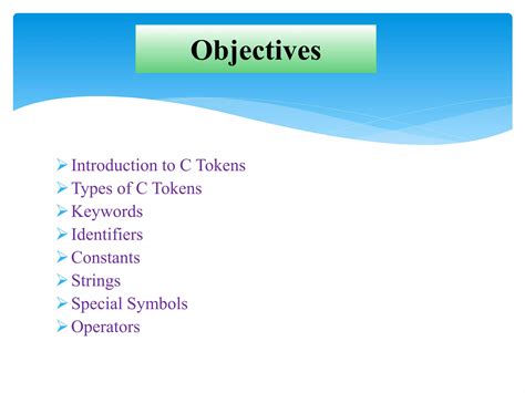 C Tokens Pptx Programming Languages Computing C Tokens Pptx Programming Languages Computing