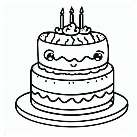 생일 케이크 색칠 공부 Kr에서 무료 색칠 공부