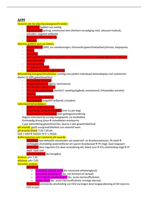Samenvatting Kennistoets 4 Kt4 Verpleegkunde Toetsmatrijs Volledig Samengevat M B V De