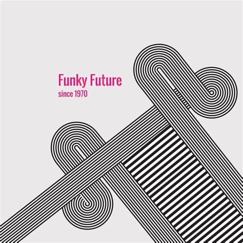 미래의 복고풍 스타일 벡터 디자인의 간단한 추상 배경 디자인 프리미엄 벡터