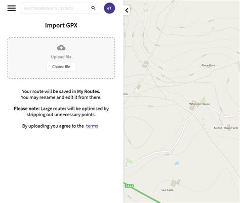 how do i import export a gpx file dofe