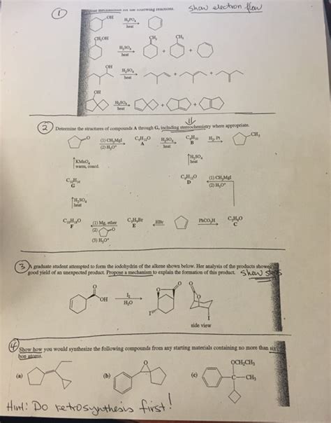 Solved Determine The Structure Of Compounds A Through G
