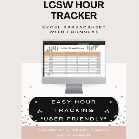 Clinical Hours Tracker Spreadsheet Etsy
