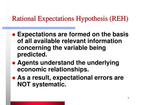 Ppt Rational Expectations And Pih Lch Under Reh Powerpoint