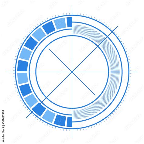 Abstract Futuristic Background Of Blue Glowing Technology Sci Fi Frame Hud Ui Stock Illustration