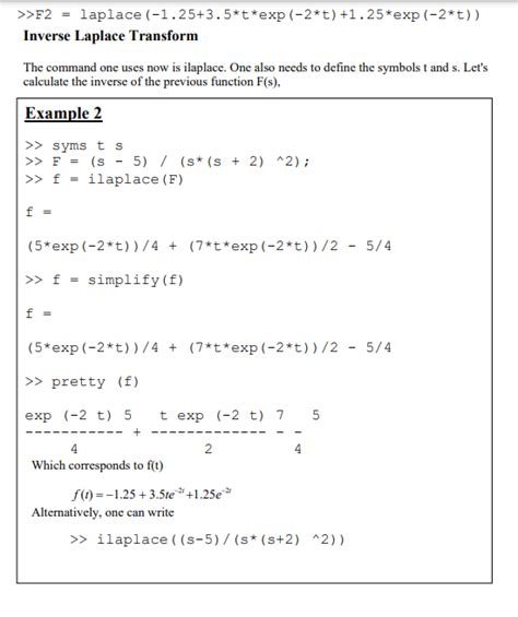 Solved To Find The Laplace Transform And Inverse Laplace
