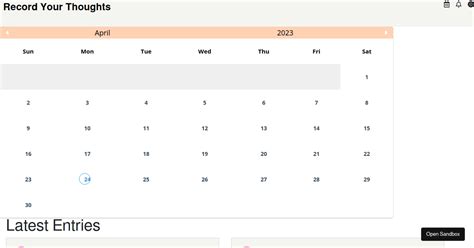 React Responsive Calendar Examples CodeSandbox