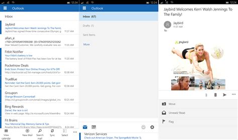 Outlook For Windows 10 Mobile Gets New Button Layout Updated Design Windows Central