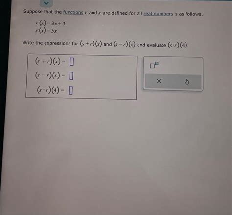 Solved Suppose That The Functions R And S Are Defined For Chegg