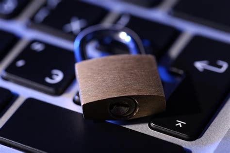 Premium Photo Cyber Safety Concept Lock On Computer Keyboard