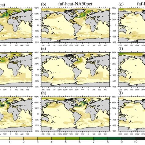 Spatial Patterns Of The Ensemble Mean Total Ocean Heat Uptake Ohu