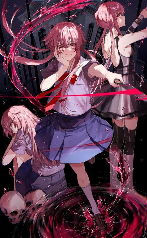 Gasai Yuno Mirai Nikki Drawn By Kuga Huna Danbooru