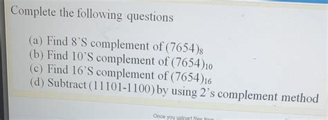 Solved Complete The Following Questions A Find S Chegg